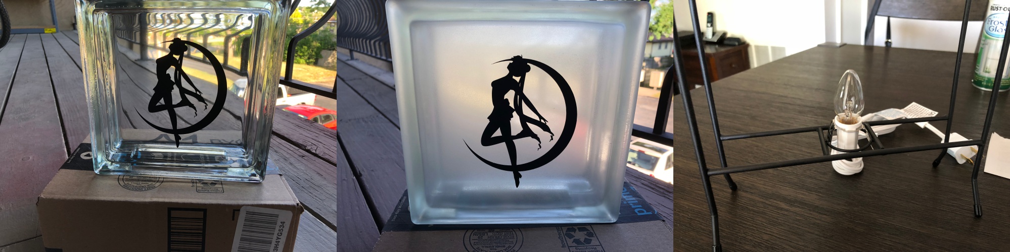 Sailor Moon Lighted Glass Block - Weird Louise